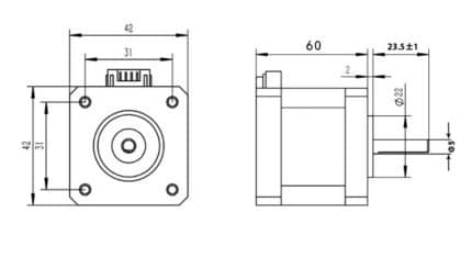 Hanpose Stepper Motor - 17HS6401 - DC 3D Printers